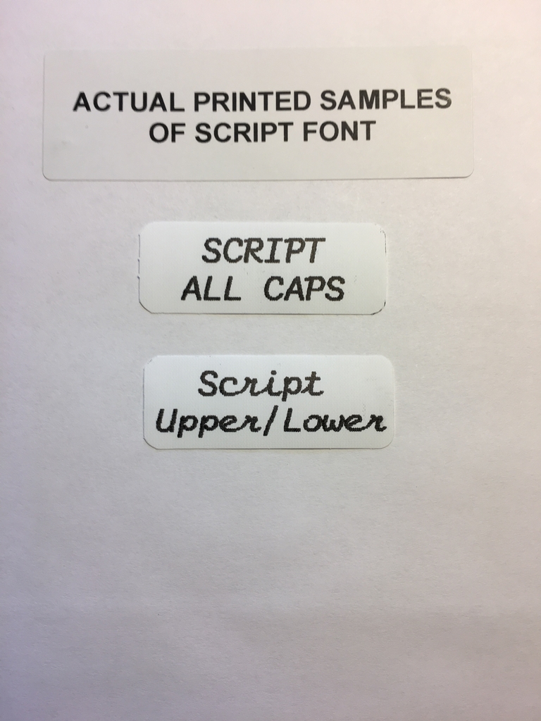 Two Line Iron-on Labels - Large Print - Iron-on MD Labels